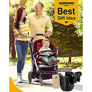 Universal Cup Holder Stroller Drink Holder for Bikes, Trolleys or Walkers, Fits Most Cups