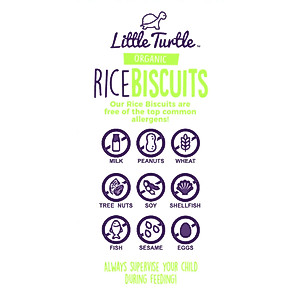 Little Turtle Rice Biscuits Combo Pack, Organic Mango & Strawberry Flavor, 12 wrapped 2 Pack, 4 Count