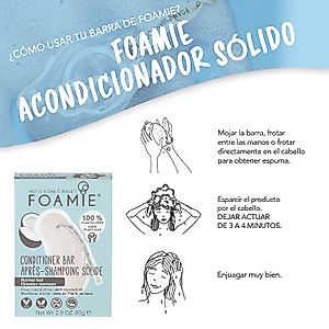 Foamie Conditioner bar Shake Your Coconut, Hair Conditioner Bar for Damaged Hair with All-Natural Eco-Friendly Ingredients, Plastic Free, Cruelty Free, Vegan Conditioner Bar for All Hair Types