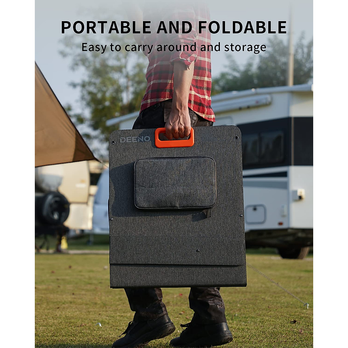 200W Portable Solar Panel for X1500 Power Station, High Efficiency, Foldable Design for Outdoor Adventures, Off-Grid, Emergency