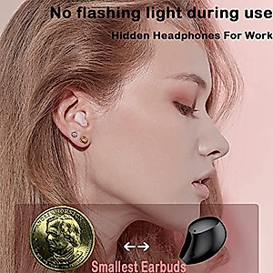 Xmenha Wireless Tiny Smallest Invisible Earbuds Hidden Discreet for Work Bluetooth Invisible Hidden Headphones Micro Sleep Mini Earbuds Small Ear Canals Sleepping Buds Sleep Ear Buds Side Sleepers