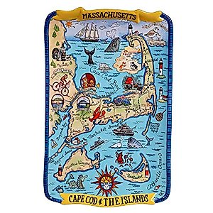 Certified International Massachusetts Souvenir Rectangular Platter 13" x 8"