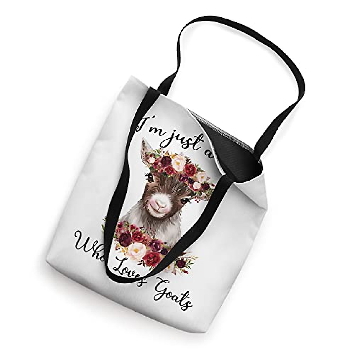 Funny Floral Goat Mom Just A Girl Who Loves Goats Farmers Tote Bag