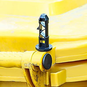 6pcs Wheelie Bin Lid Hinge PinPlastic Wheelie Bin Lid Hinge Pin Wheelie Trash Bins 67mmx31mm Black for 80-240l Household and Commercial