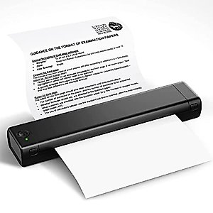COLORWING Portable Printers Wireless for Travel - M08F Bluetooth Thermal Printer, Suitable for Mobile Office, Support 8.26" X 11.69" Thermal Paper, Compatible with Android and iOS Phone