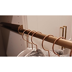 TAG Hardware Premium 11 3/4 Inch Long Pullout Closet Wardrobe Valet Rod (Matte Gold)