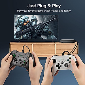 Nolansend Wired Game Controller,High Performance USB Gamepad Remote Joystick Controller with Dual Vibration,Wired Gmme Controller for PC(Win7/8/10)