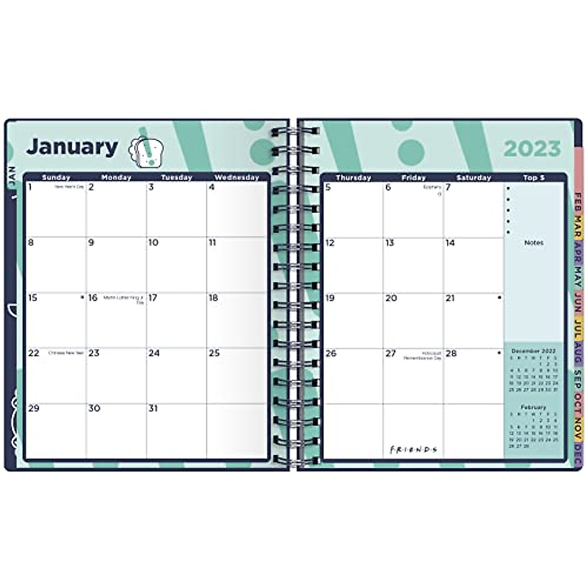 2023 Friends Deluxe Weekly/Monthly Planner