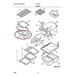 240530811 Refrigerator Deli Drawer Compatible with Frigidaire Refrigerator 240530813,1194815,240354201, 240354202,240354203,