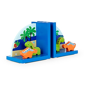 Kids Dinosaur Themed Bookends for Boys Nursery or Bedroom