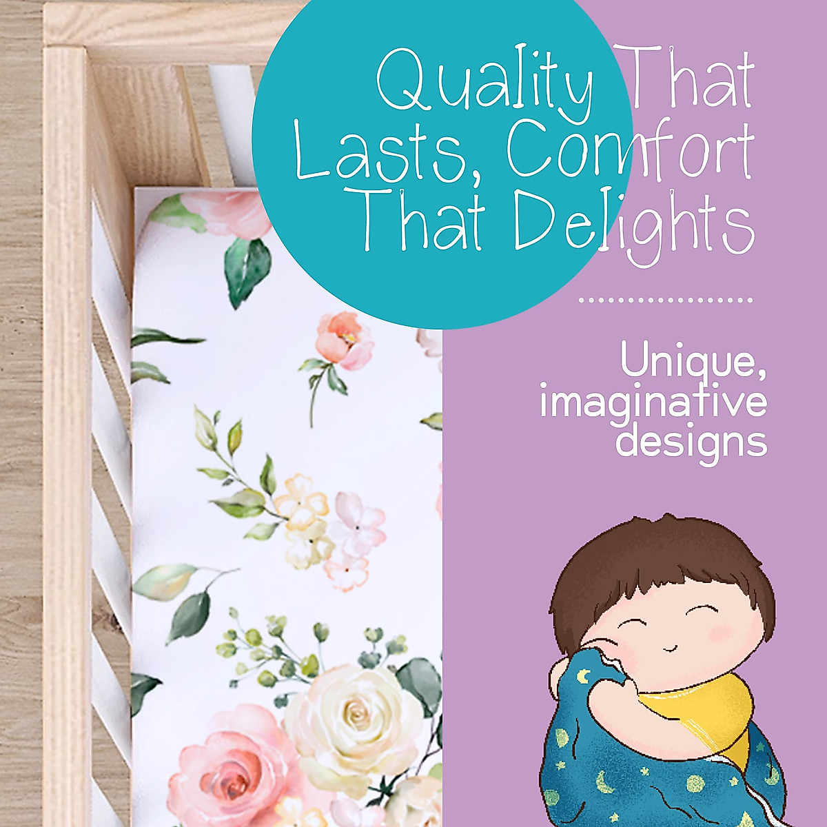 Honey Lemonade - Buttery Soft Rayon Baby Crib Sheets Girl and Boy - Infant Shower Gift - Standard Crib Sheets - Fitted & Breathable Crib Mattress Sheet - Toddler Sheet 52 x 28 x 7 inches