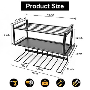 Jeasor Heavy Duty Floating Power Tool Organizers, Metal Holder Wall Mount Storage Rack for Tools, Premium and Sturdy Drill Rack, Multifunctional Garage Tool Rack, and Perfect for Screwdriver Holder