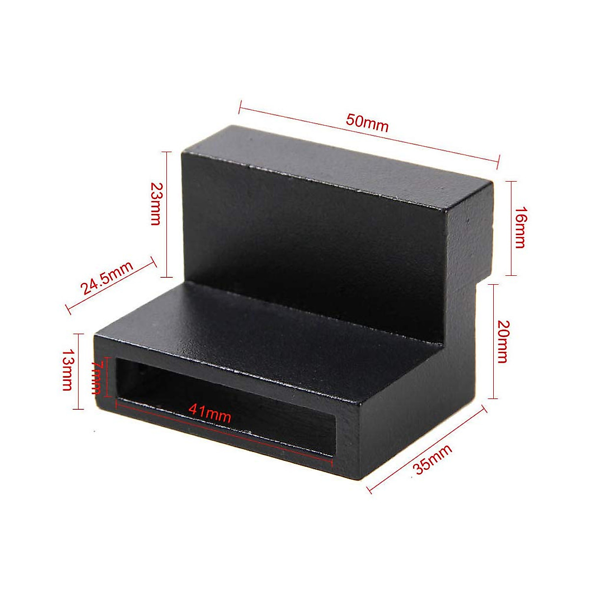 PeggyHD Barn Door Stopper for Track Sliding Door Hardware Flat Rail Roller Stop Limit Device Black 2pcs Set