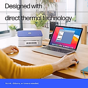 HP Shipping Label Printer, 4x6 Commercial Grade Direct Thermal, Compact & Easy-to-use, High-Speed 203 DPI Printer, Barcode Printer, Compatible with Amazon, UPS, Shopify, Etsy, Ebay, ShipStation & More