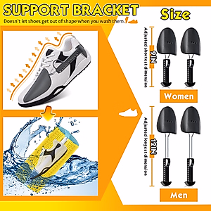 Ruirgo Shoe Washing Bag for Washing Machine – 360° Deep Cleaning, Unstain Laundry Shoe Bag for Washer and Dryer, Perfect for Sneakers, Tennis Shoes - Yellow 2 Pcs