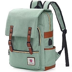 Xinveen Vintage Laptop Backpack Travelling Backpack Casual Daypacks School Shoulder Bag for Men Women Purple