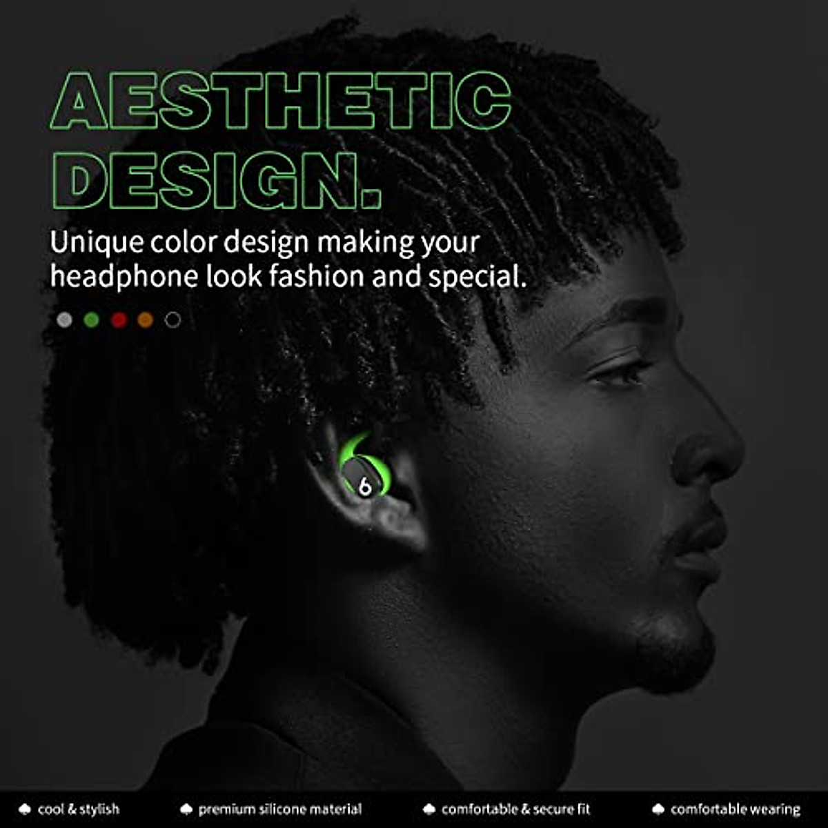 [5Pairs] Ear Hooks for Beats Studio Buds, Anti-Slip Ear Hooks Accessories Compatible with Beats Studio Buds 2021 Silicone Ear Hook Replacement Accessories [NOT Fit in Case]