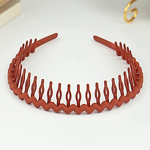 Xiaocao8 5 PCS Non Slip Teeth Headband Candy Color Plastic Girls Headbands for Kids Fashion Girl Hair Accessories (Candy Color 1)