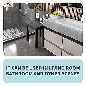 YEFU Oversize Outdoor Side Table, 18 Inch Outside Plastic Adirondack Side Table Weather Resistant, HIPS High Strength Poly Wood Rustproof Waterproof Material for Patio, Pool, Front Porch Table(Blue)