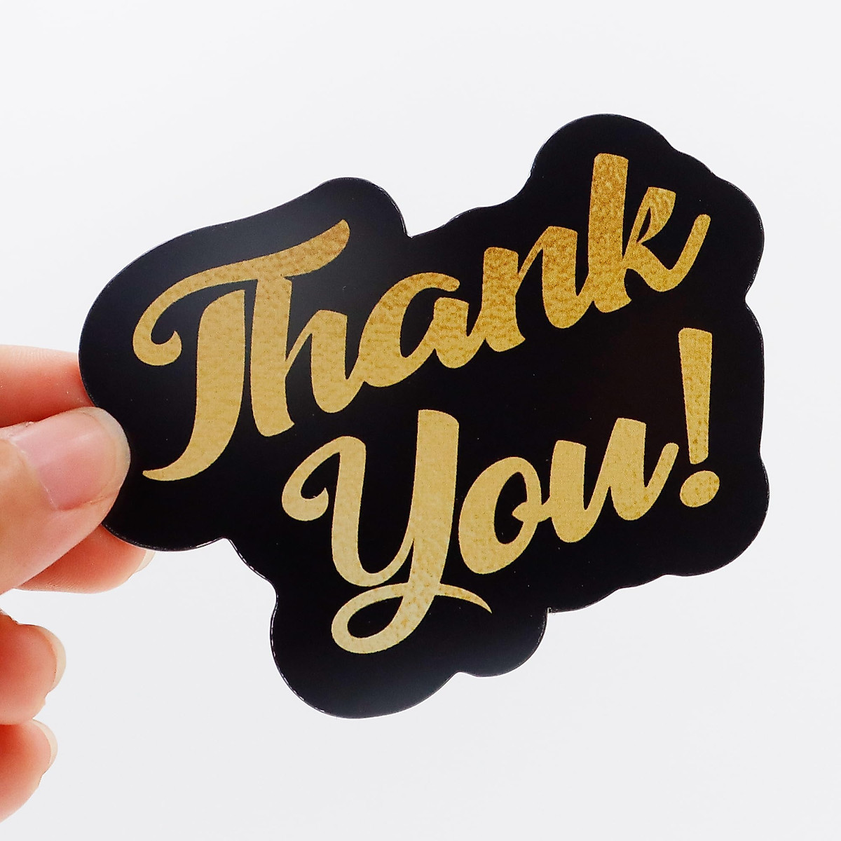 200PCS Unique Thank You Cards Small Business, Black Gold Thank You Cards for Small Business, Double-sided Printing Package Insert Notes for Small Business Owners Stores Online Retailers