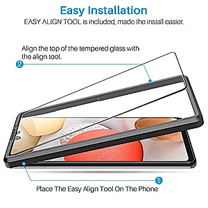 LK 3 Pack Designed for Samsung Galaxy A42 5G Screen Protector with 3 Pack Camera Lens Protector, Anti Scratch, Touch Sensitive 9H Hardness, HD Tempered Glass for Galaxy A42