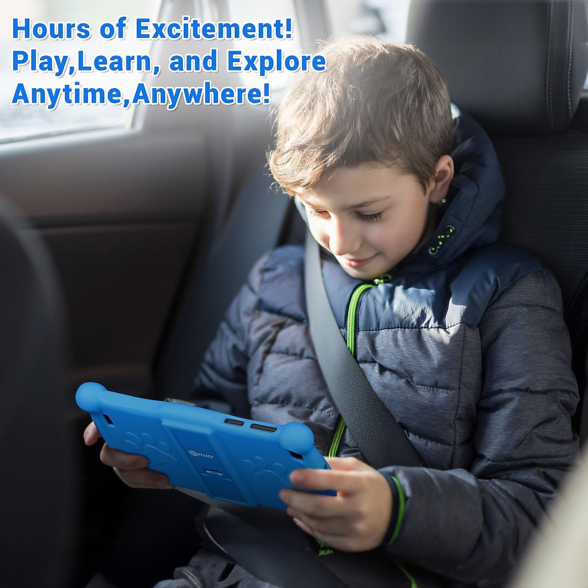 Contixo Kids Tablet V10, 7-Inch HD for Ages 3-7 - Toddler Tablet with Camera, Parental Control, 32GB Storage, WiFi, 50+ Disney Storybooks & Stickers, Kid-Proof Case & Stylus - Blue