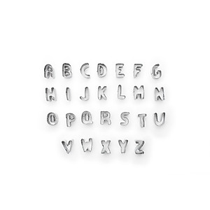 Fox Run Alphabet Cookie Cutters, 26 piece, Metallic