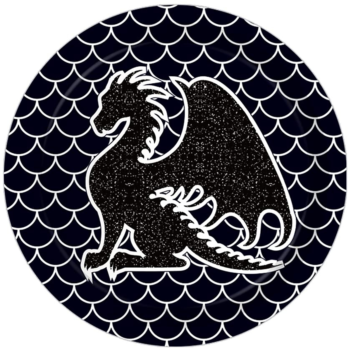 116 Pcs Black Dragon Birthday Party Supplies Tableware Set Paper Plates Dessert Plate Napkins Cups Forks Kit for Dragon Theme Party Supplies Dragon Fantasy Party Supplie,16 Guest