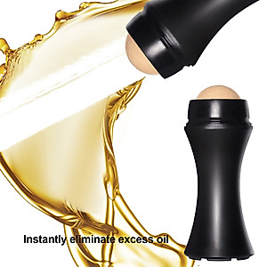 Nobb! Oil-Absorbing Volcanic Face Roller,Reusable Portable Oily Skin Control Roller,Facial Skincare Tool