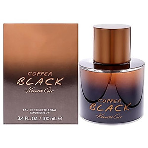 Kenneth Cole Copper Black Eau de Toilette Spray for Men, 3.4 Fl Oz