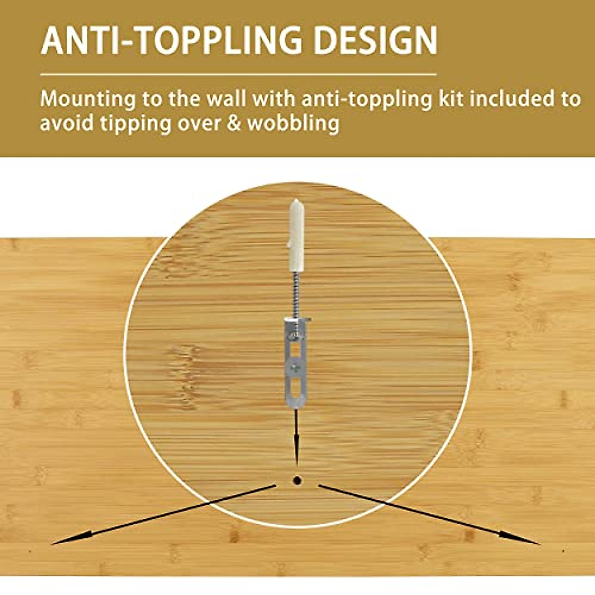 MUPATER Kitchen Pantry Storage Cabinet Microwave Hutch, 72'' Freestanding Bamboo Hutch Cabinet Buffet Cupboard Tall with Drawer and Doors for Home Kitchen Living Room