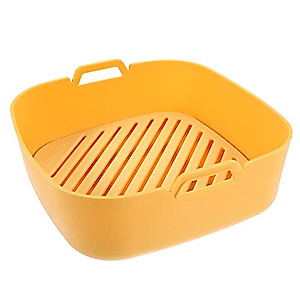 Housoutil Air Fryer Pad Silicone Oven Liner Home Fryer Air Fryer Oven Pan Air Fryer Inserts Pads Oven Air Fryer Basket Air Fryer Cooking Pot Silicone Pot Silicone Baking Pot Baking Liners