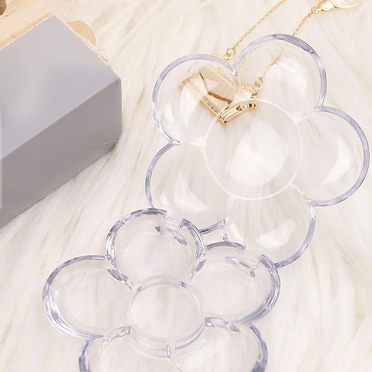 Beaupretty 10PCS Clear Empty Eyeshadow Palette Makeup Organizer Eyeshadow Storage Box Case Lipstick Pigment Palette Tray