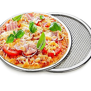MAXSELL 2 Pack 12-Inch Pizza Screen,Aluminum Pizza Baking Screen, Seamless