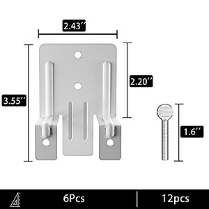 Woozuro Non Slip Mattress Gaskets for Bed Frame, Mattress Holder in Place Gripper， Keep Mattress from Sliding Stopper, 6 Pcs White Baffle Fit for Box Spring, Wide Applicability