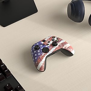 Hand Crafted Custom Controller Compatible with Xbox Series X/S & Xbox One (U.S Flag)