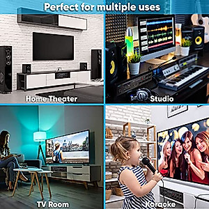 Pyle Wireless Bluetooth Public Address Amplifier - 500W Compact Mini Digital Home Power Audio Sound PA Receiver System w/ 70V 100V Output, Mic Input, Radio, USB, Remote For 4-16ohm Speaker -PMSA126BU