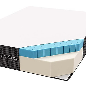 Modway Aveline 12” Gel Infused Memory Mattress with CertiPUR-US Certified Foam Queen Mattress