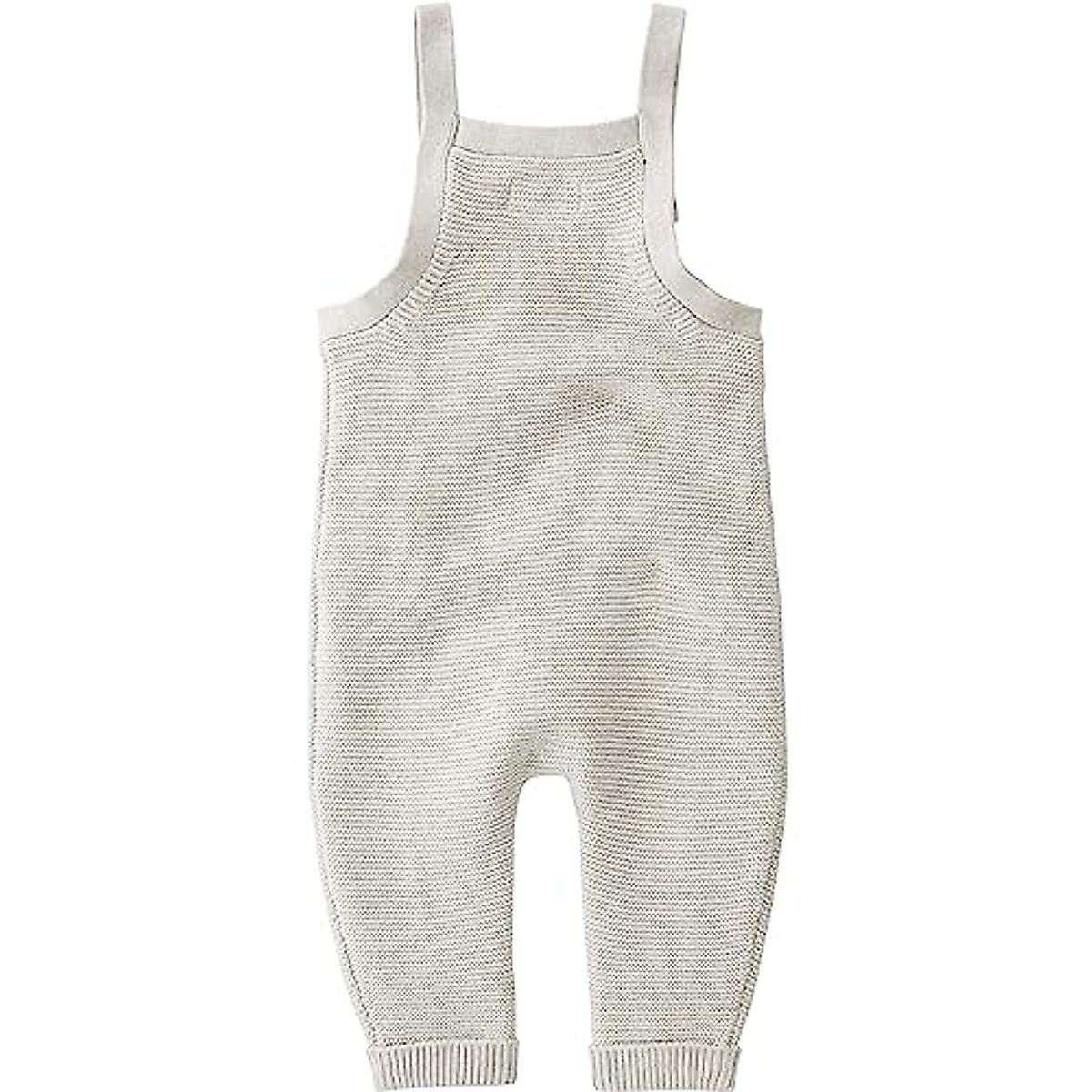 little planet by carter's unisex-baby Organic Cotton Sweater Knit Overalls, Subtle Grey Heather, 18 Months