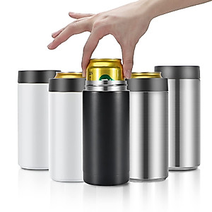 OJOJ Insulated 16oz Can Cooler Double Walled Insulated Can Cooler Stainless Steel Can Holder for Beer