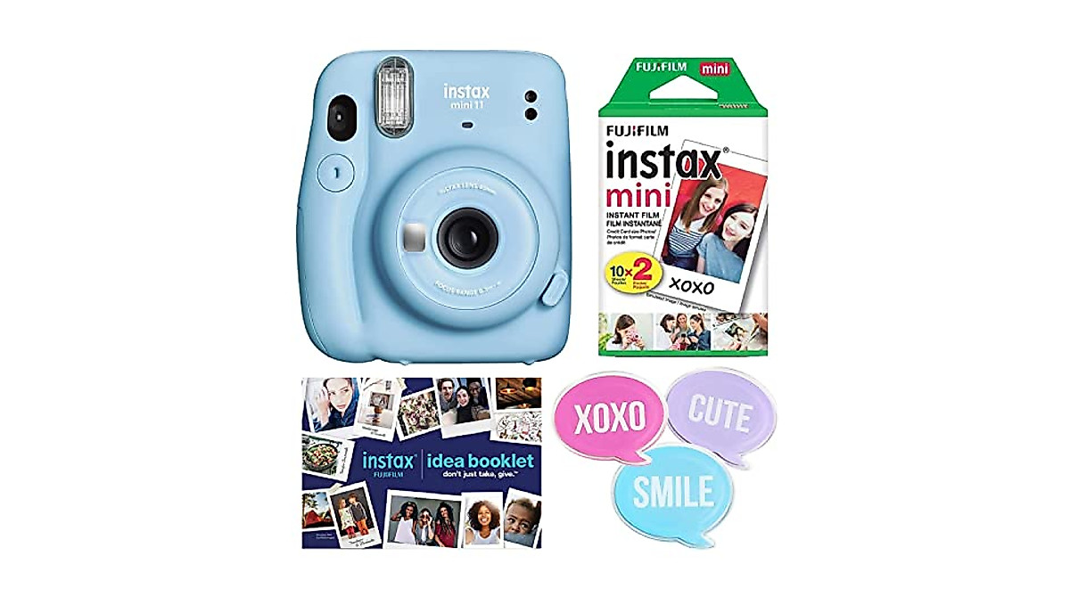 Fujifilm Instax Mini 11 Sky Blue Camera Bundle - Instant Photos