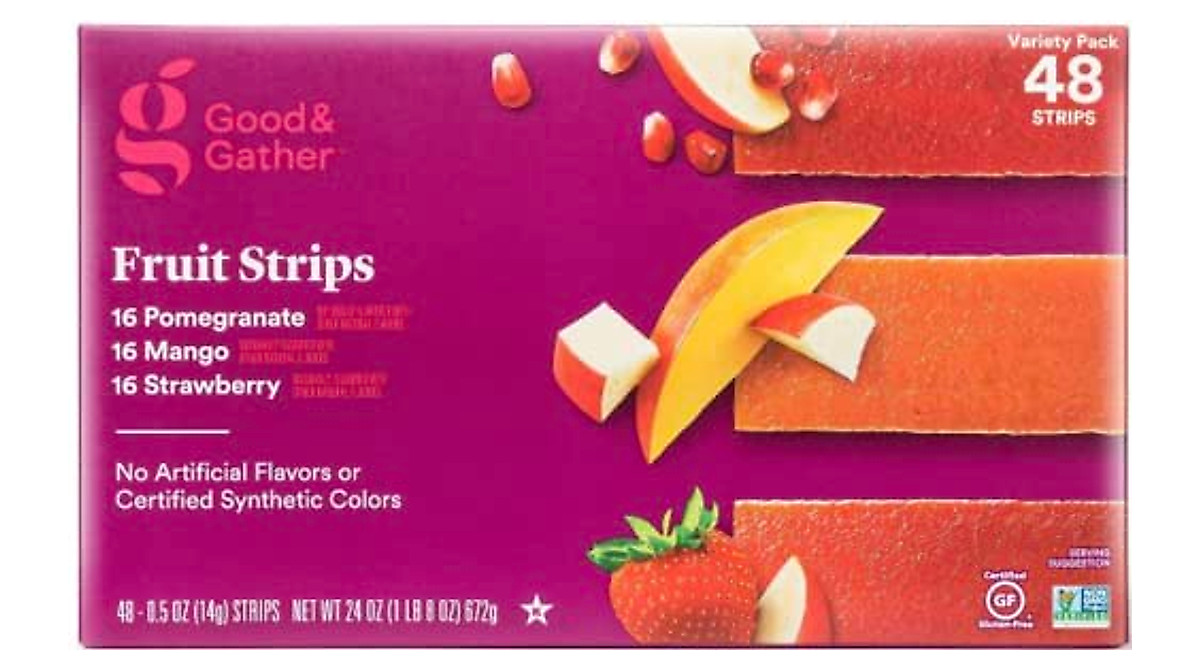Fruit Strips Pomegranate, Mango & Strawberry Healthy Snack Pack