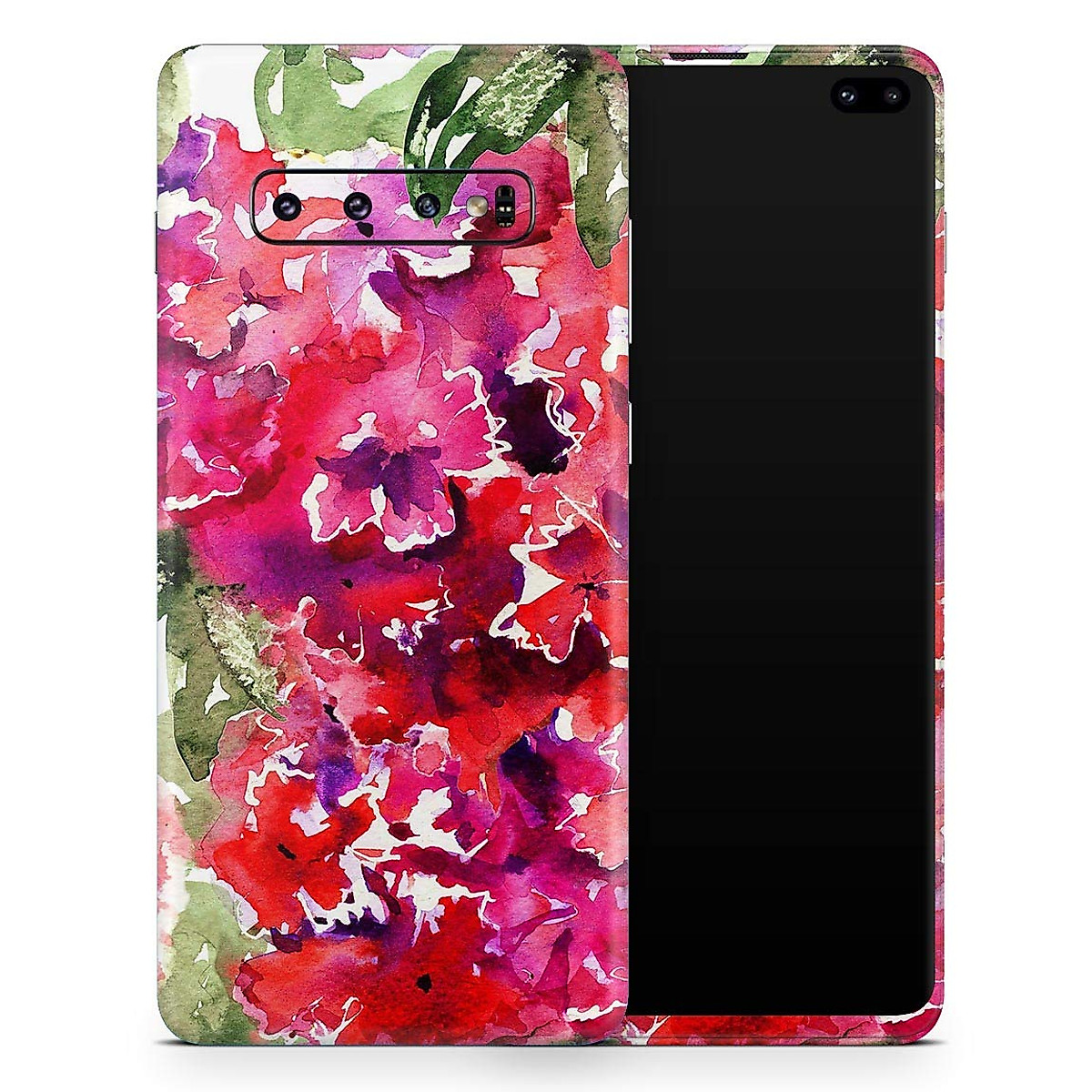 DesignSkinz Tropical Hydrangea Flowers Protective Vinyl Decal Wrap Skin Cover Compatible with The Samsung Galaxy S20 (Screen Trim & Back Glass Skin)