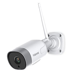 faleemi WiFi Outdoor Camera, 1080P Home WiFi Camera with Night Vision, Motion Detection, 2-Way Audio, IP66 Waterproof, SD Card Slot and Cloud Storage, Compatible with Android/iOS