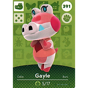 Nintendo Animal Crossing Happy Home Designer Amiibo Card Gayle 391/400 USA Version