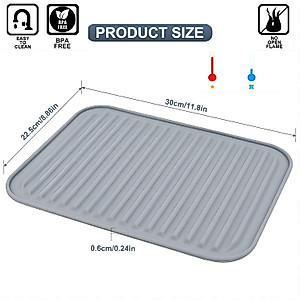 Silicone Trivets Set, Silicone Trivets Mats for Hot Pots and Pans, Heat Resistant Hot Pads for Kitchen Counter, Multi-Purpose & Versatile Trivets Mats, Silicone Pot Holder 9"X12" 2 Pack, Black Trivet