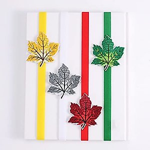 Jarrah Ning Maple Leaf Closure Bands Bookmarks,Adjustable Book Tape，4 peck. Pretty Book Marks for Books, Planners, Notebooks. Book Markers for Women,Mom,Girl.