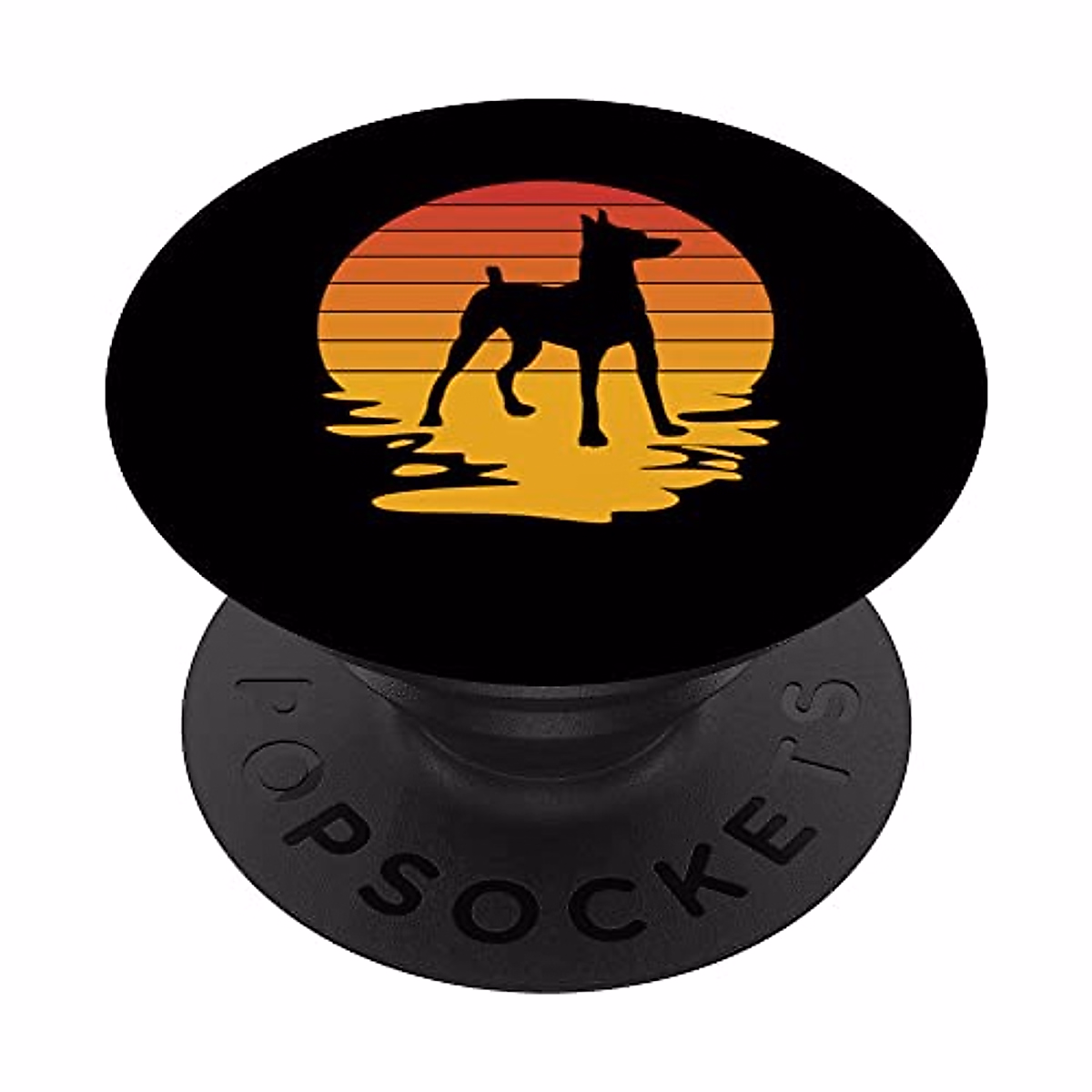 Retro Miniature Pinscher Min Pin PopSockets Swappable PopGrip