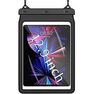 AICase Universal iPad Waterproof, Dry Bag Pouch for iPad Pro 12.9 5th/4th/3rd Gen iPad Pro 11/10.5/9.7, New iPad 9.7, iPad Pro 9.7, iPad Air 4/Air 3/Air 2, Galaxy Tab S7 Tablets up to 12.9 Inch