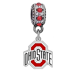 Ohio State University Logo Charm Fits Most Bracelet Lines Including Pandora, Cham ilia, Troll, Biagi, Zable, Kera, Personality, and More …